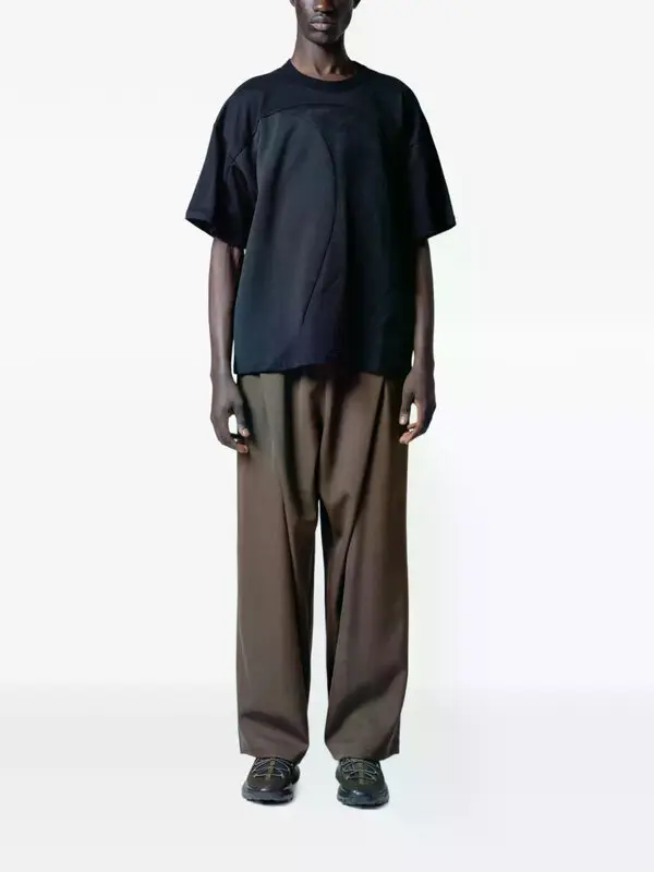 YOSHIOKUBO Mesh-panelled T-shirt
