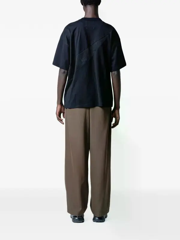 YOSHIOKUBO Mesh-panelled T-shirt