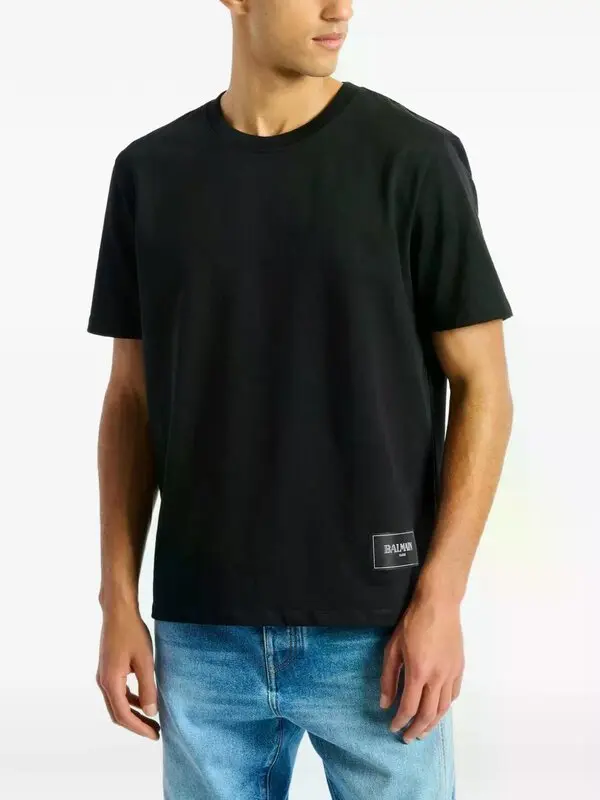 Balmain Logo-patch T-shirt