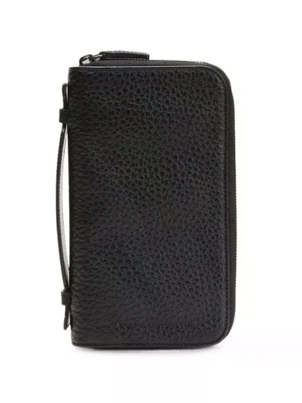 Fratelli Rossetti Pebbled Leather Zip-around Wallet - Black