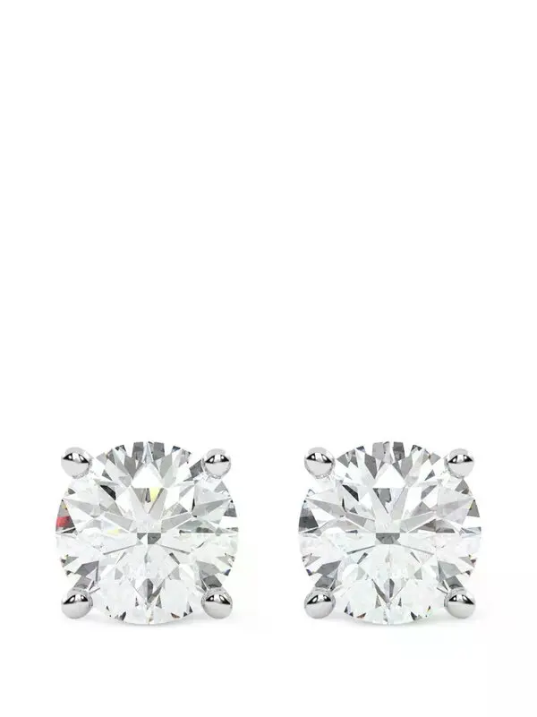 Diamond Essentials Solitaire Stud Earrings - Silver