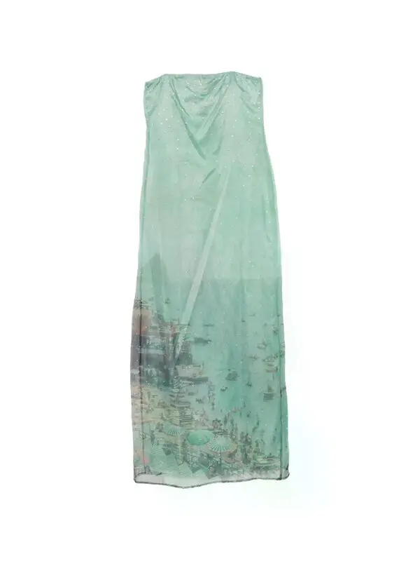 Staud Amara Strapless Maxi Dress - Green