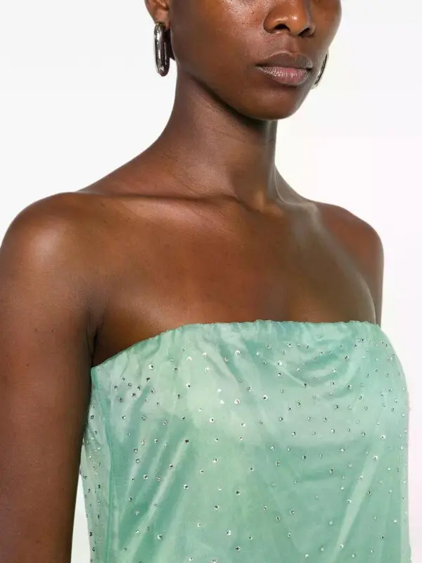 Staud Amara Strapless Maxi Dress - Green