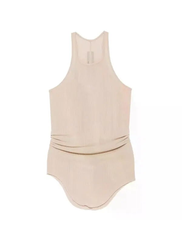 Rick Owens Ribbed Racerback Tank - Neutrals