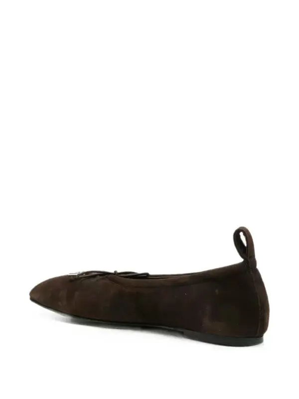 ALOHAS Rosalind Bow-detail Ballet Flats - Brown