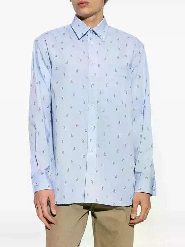Paul Smith Rabbit-print Long-sleeve Shirt