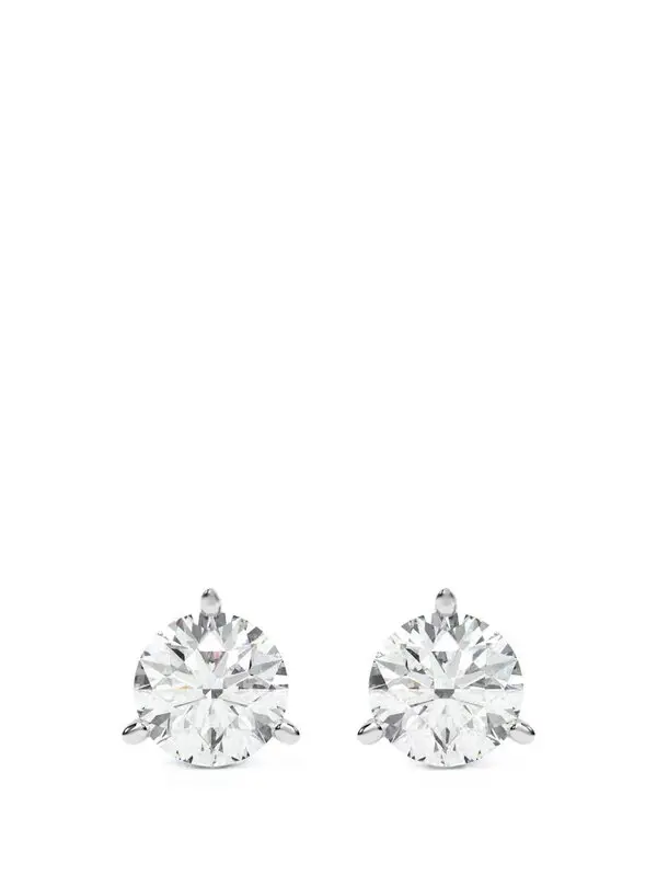 DIAMOND ESSENTIALS 2 Carat Solitaire Diamond Stud Earrings In 14k White Gold