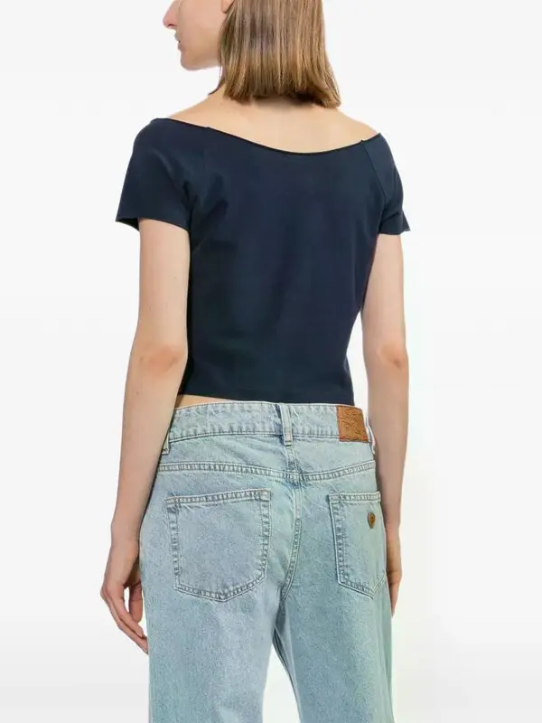 AAPE BY *A BATHING APE Logo Patched Crop T-shirt