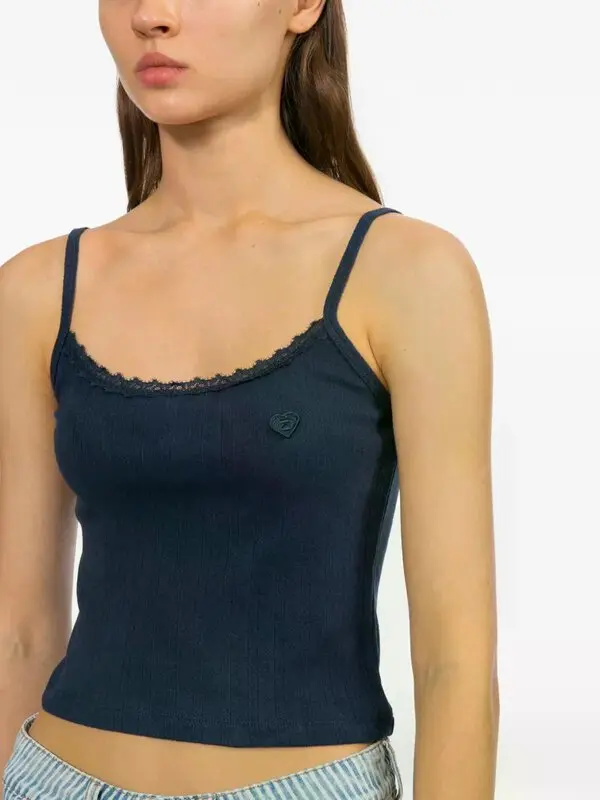 AAPE BY *A BATHING APE Ribbed Camisole With Lace Trim