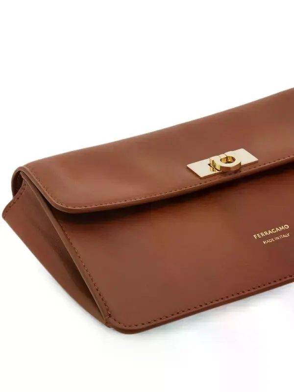 FERRAGAMO Gancini Flap Minibag - Brown