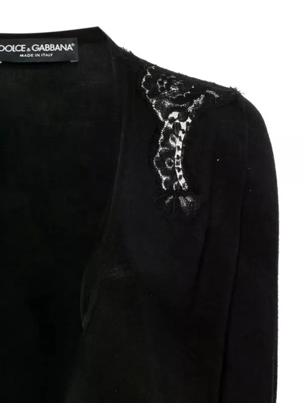 Dolce & Gabbana 1990s Wool Lace Appliqué Jacket