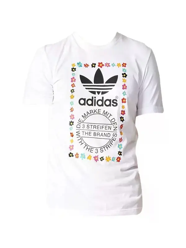 Adidas Floral-logo T-shirt