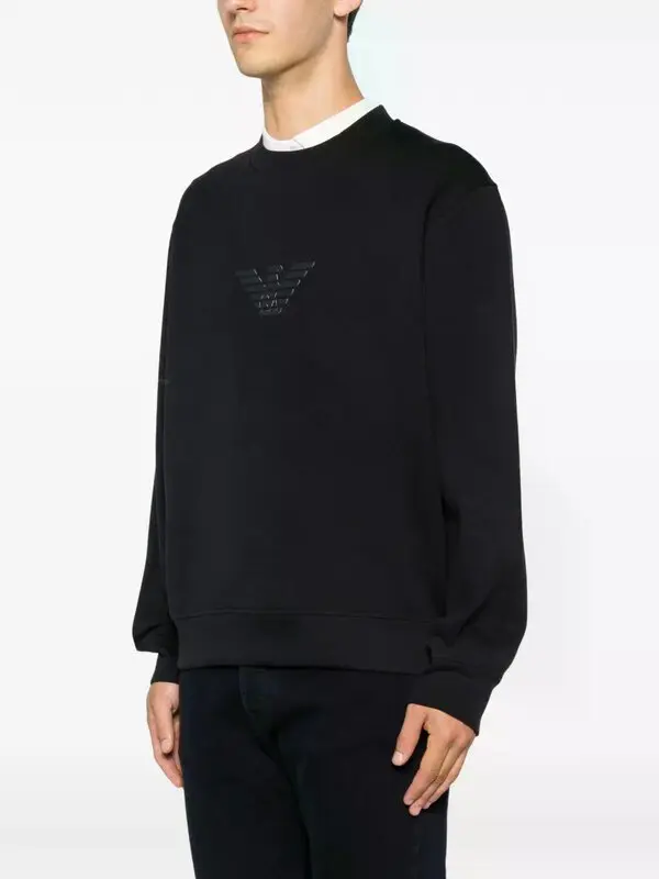 Emporio Armani Logo Patch Crewneck Sweater
