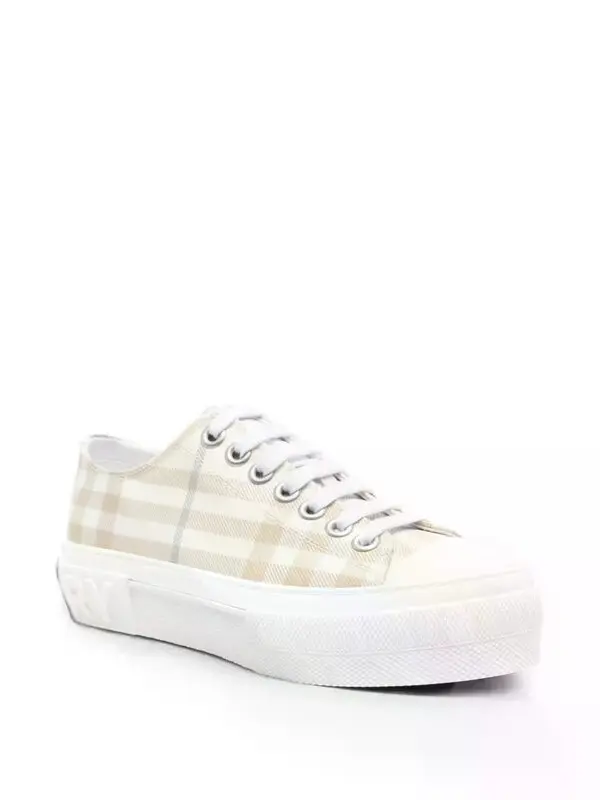 Burberry Check Pattern Platform Lace-up Sneakers