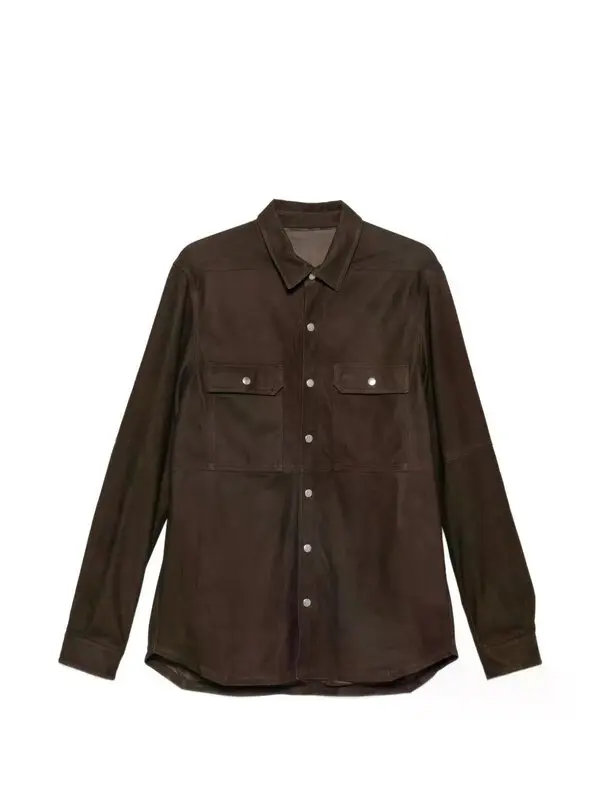 Rick Owens Leather Press-stud Shirt