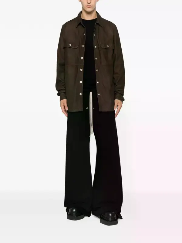 Rick Owens Leather Press-stud Shirt
