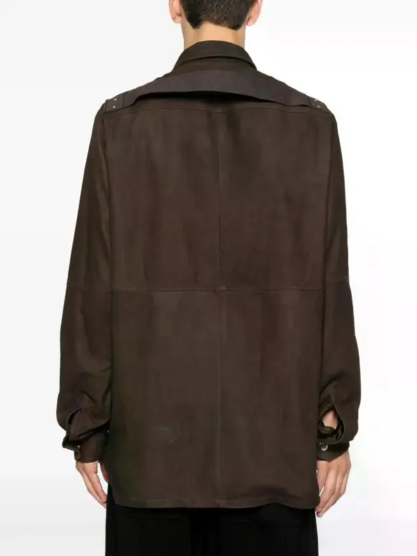 Rick Owens Leather Press-stud Shirt
