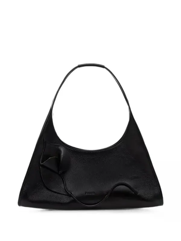 POLLINI Amonet Flower-appliqué Tote Bag - Black