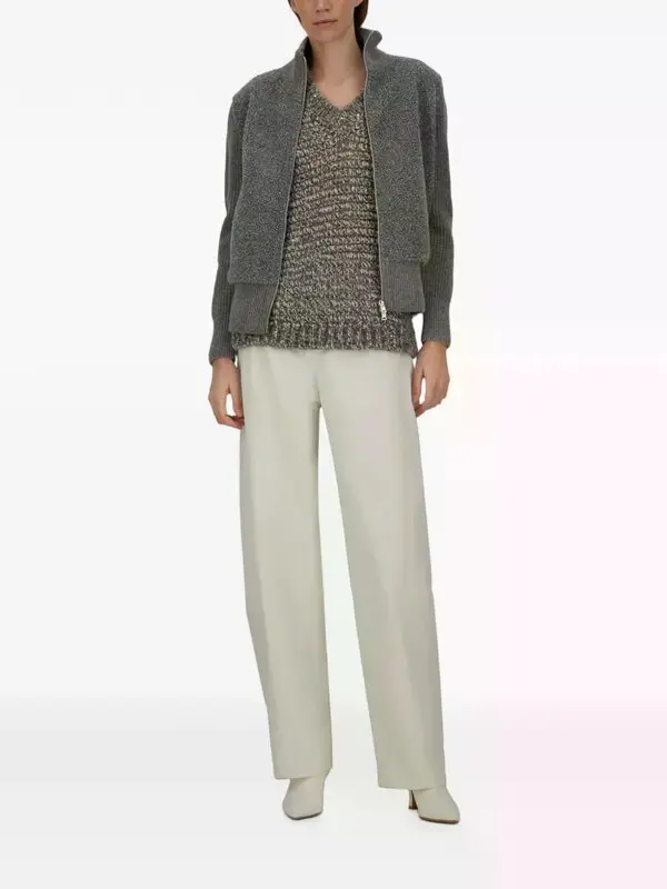 Herno V-neck Sequin Embellished Vest