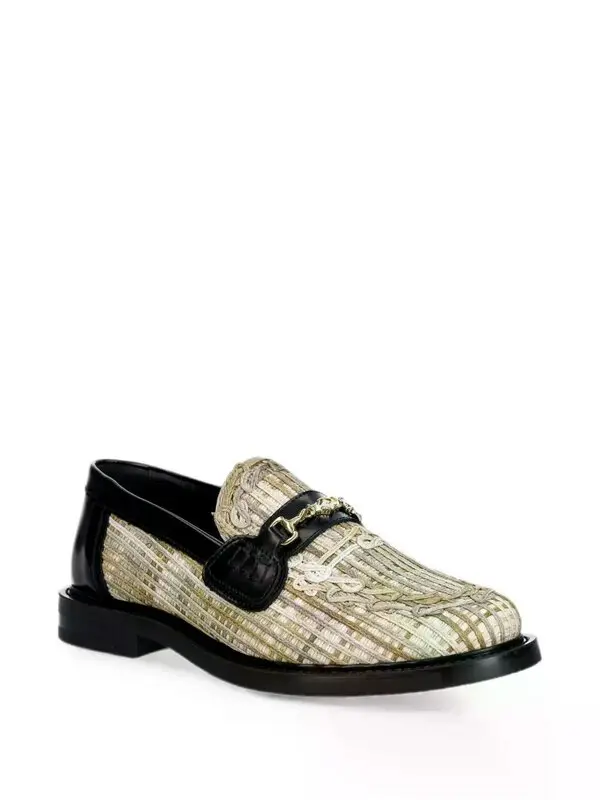 Filling Pieces Panier Woven Horsebit Loafers - Neutrals