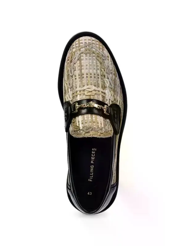 Filling Pieces Panier Woven Horsebit Loafers - Neutrals