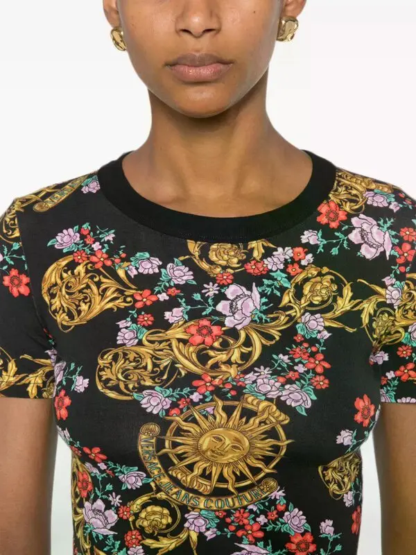 Versace Floral Baroque Print T-shirt