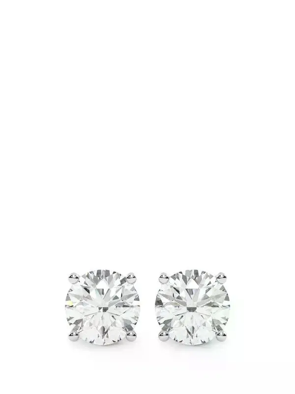 Diamond Essentials Diamond Solitaire Stud Earrings In 14k White Gold