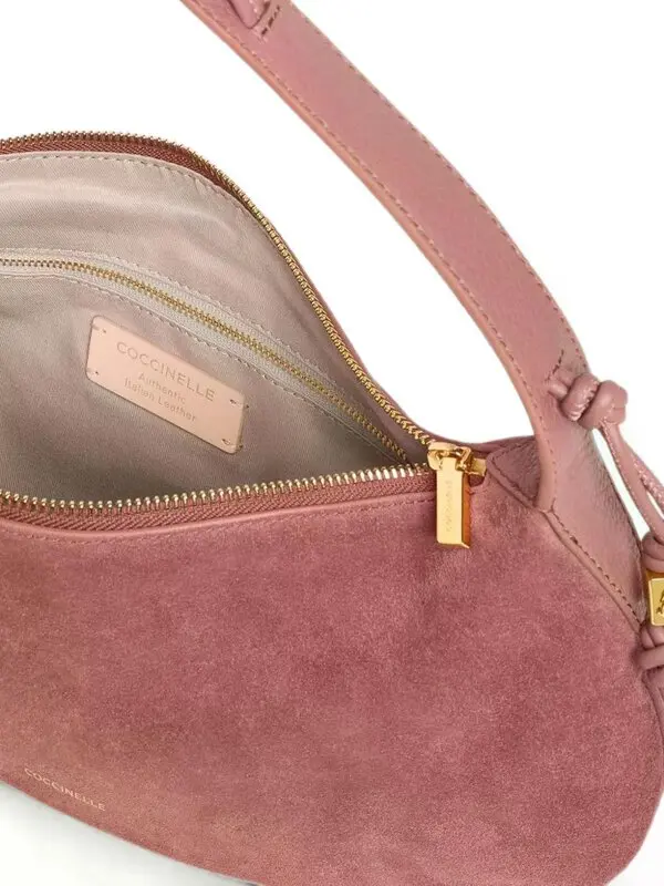 COCCINELLE Suede Shoulder Bag With Knot Detail