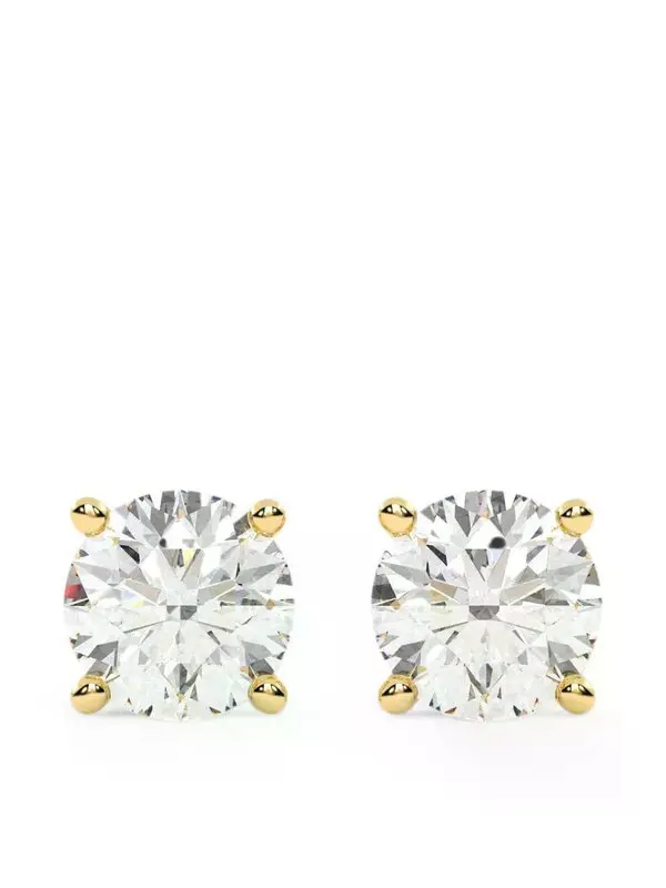 Diamond Essentials 14k Polished Round-cut Laboratory-grown Diamond Stud Earrings - Gold