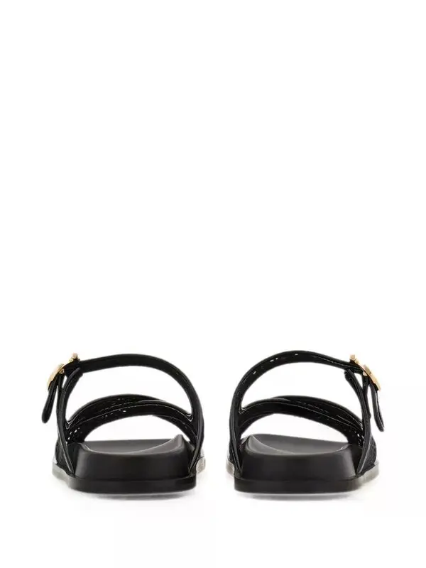 FERRAGAMO Gancini Buckle Crossover Slides