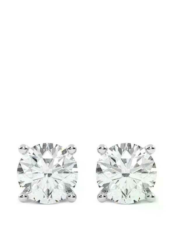 Diamond Essentials Diamond Solitaire Stud Earrings - Silver