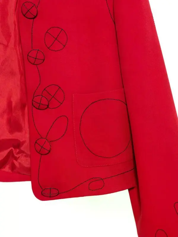 Moschino Embroidered Button-up Jacket
