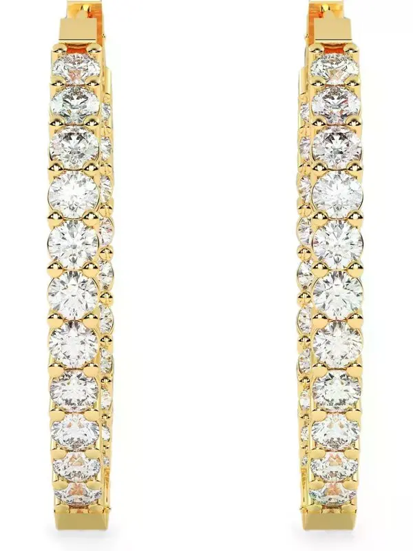 Diamond Essentials 14k Yellow Lab-grown Diamond Hoop Earrings
