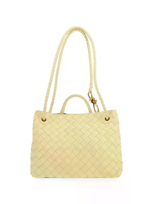 Bottega Veneta Andiamo Intrecciato Handbag - Neutrals