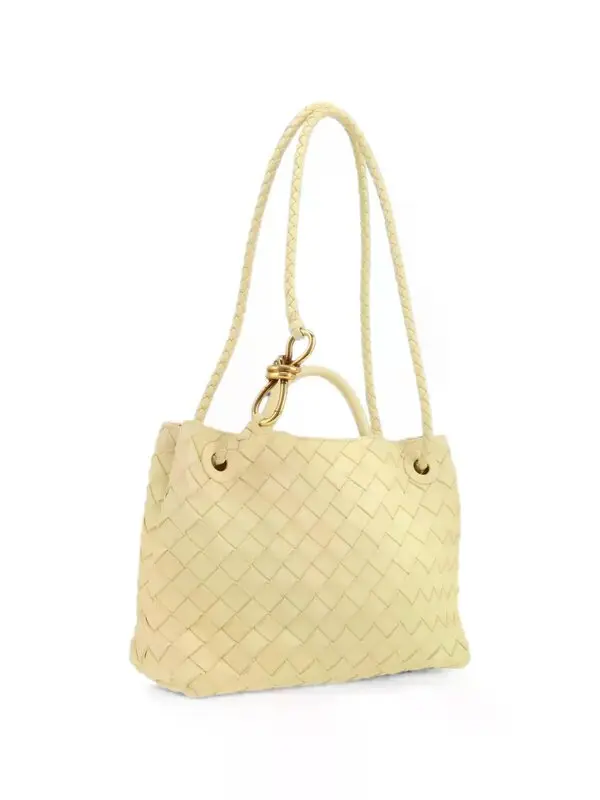 Bottega Veneta Andiamo Intrecciato Handbag - Neutrals