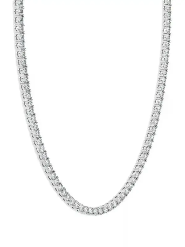 DIAMOND ESSENTIALS 5.0 Carat Lab-grown Diamond Tennis Necklace In 14k White Gold