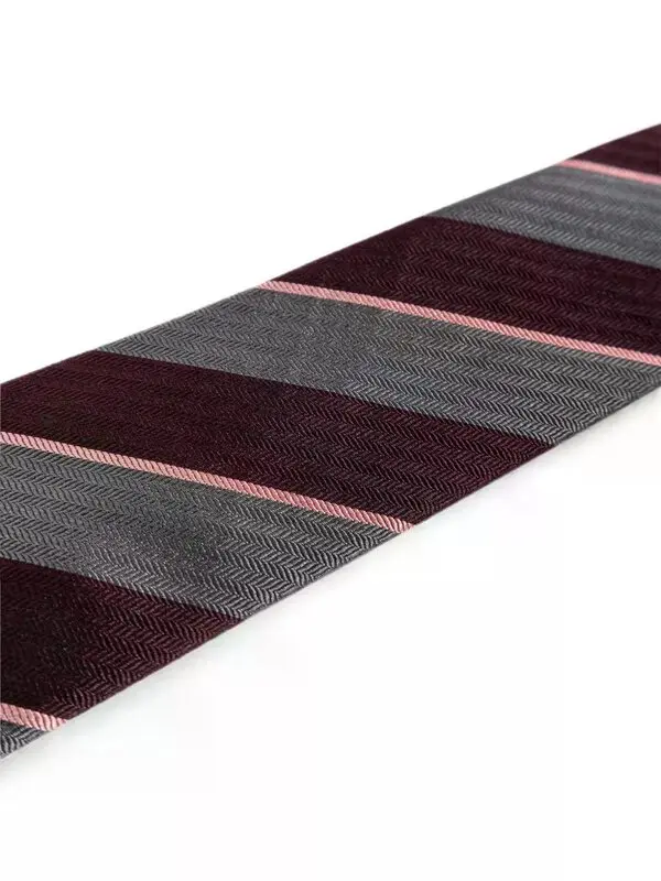 Paul Smith Striped Neck Tie - Red