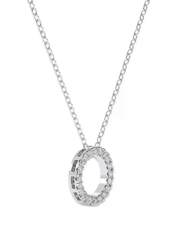 DIAMOND ESSENTIALS Circle Pendant Necklace