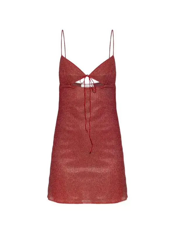 Oseree V-neck Cut-out Mini Dress