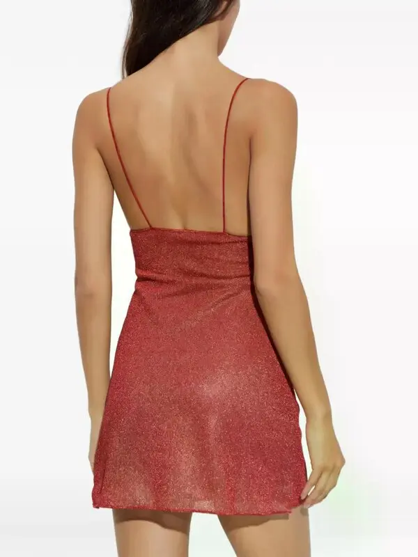 Oseree V-neck Cut-out Mini Dress