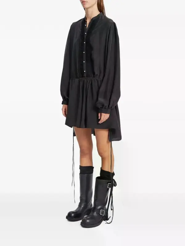 ANN DEMEULEMEESTER Ruffled Silk Mini Dress