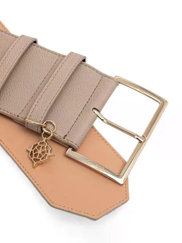 Guess Danya Wide Belt With Logo Charm