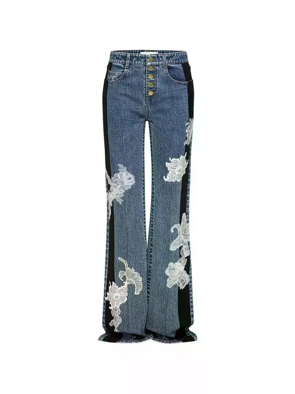 Hellessy Zion Lace-patchwork Jeans