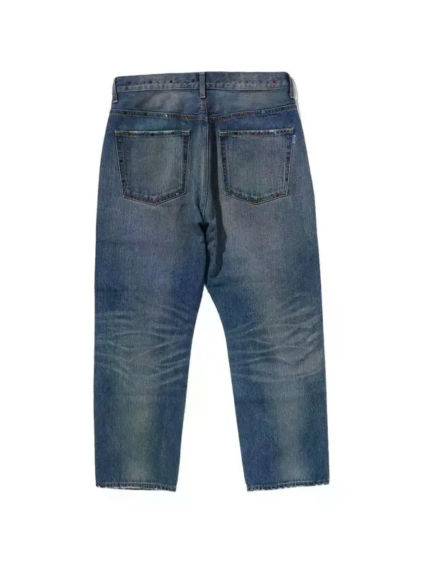 A BATHING APE Crystal Embellished Jeans