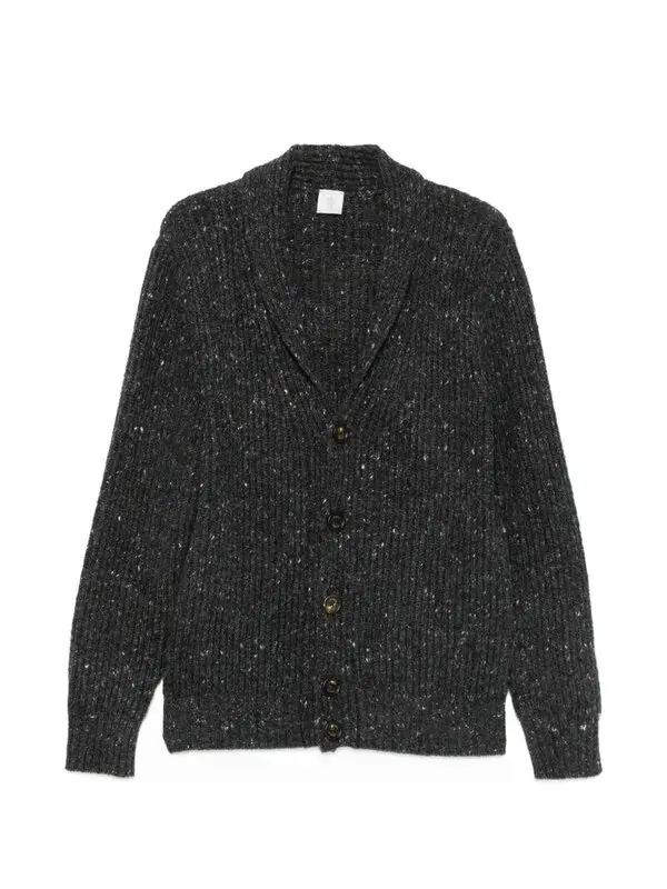 Eleventy Ribbed Knit Shawl Collar Cardigan