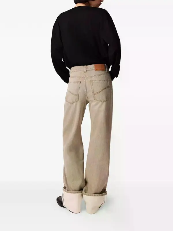 Stella McCartney Logo-patch Turn-up Jeans