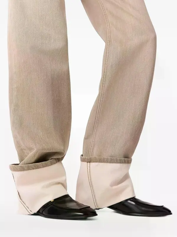 Stella McCartney Logo-patch Turn-up Jeans