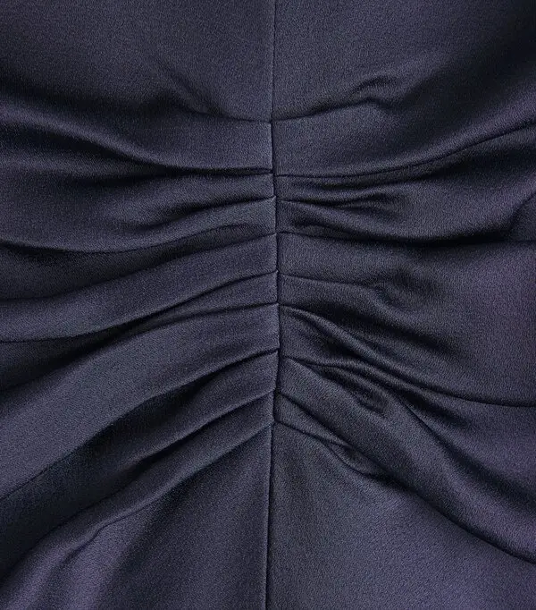 Victoria Beckham Bela Satin Midi Dress - Navy
