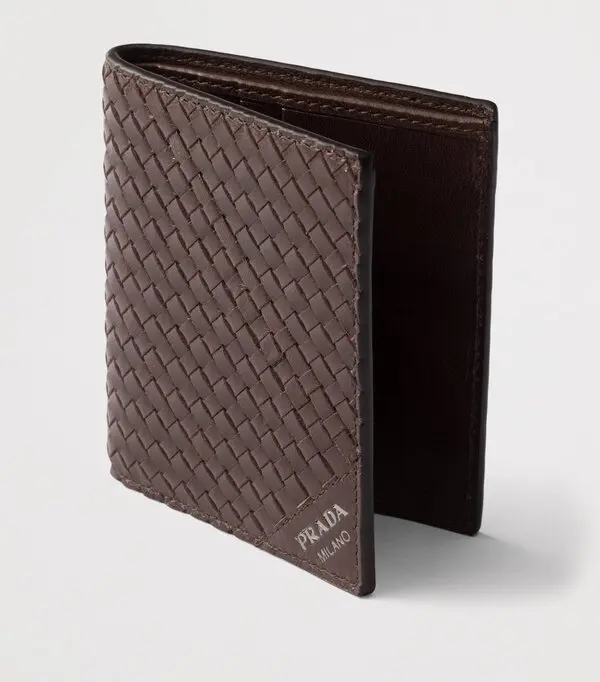 Prada Leather Woven Wallet