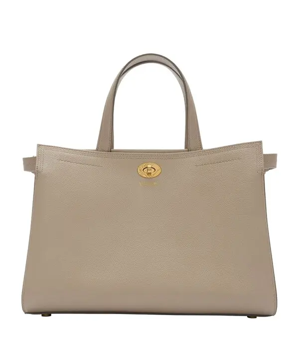 Burberry Small Leather Tote Bag - Brown